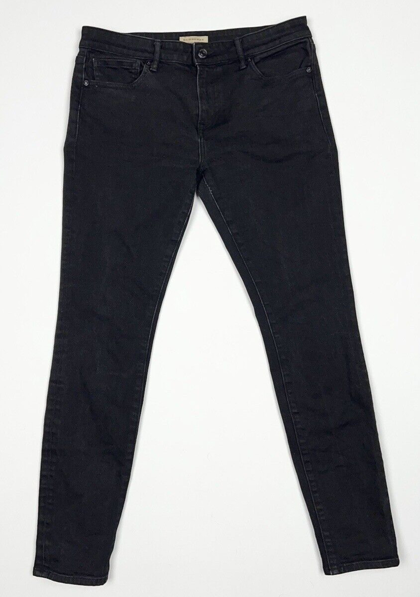 Burberry Selvedge Nova Check Denim Jeans Pants Black - Gem