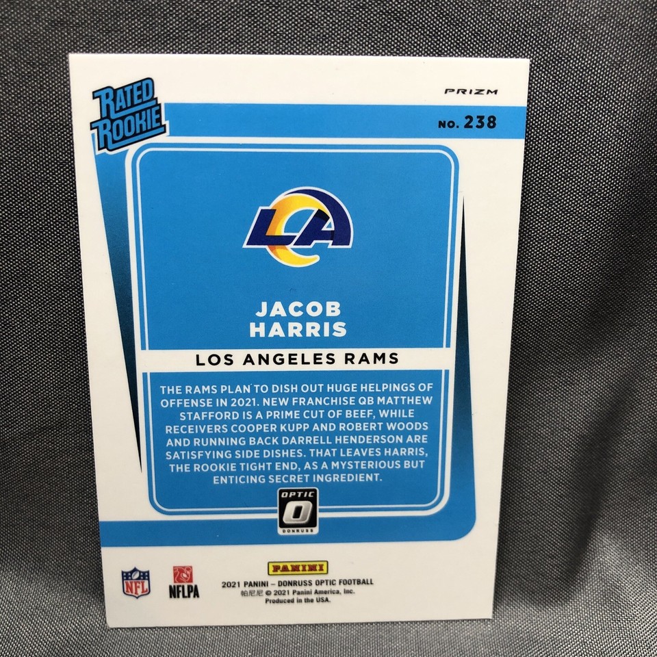 2021 Optic Football Jacob Harris Rated Rookie Bronze SP Rams #238 | eBay