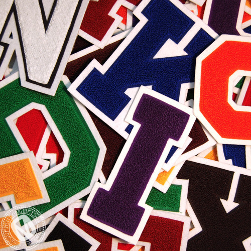 Chenille Varsity Letter Patches A-M (11 Colors) School Letter Patch ...