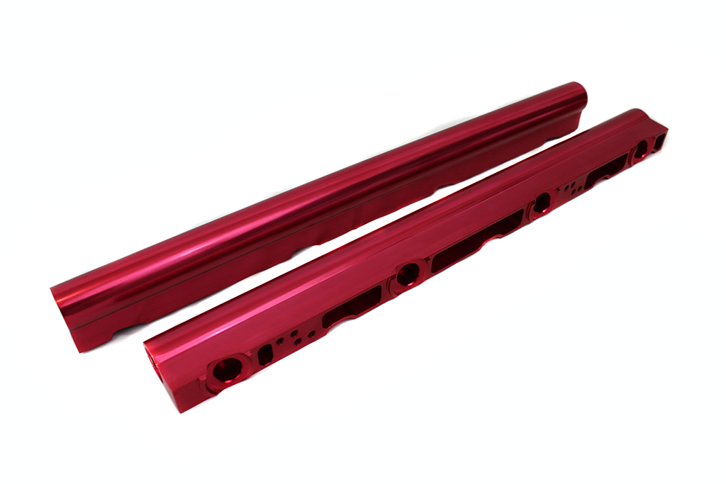 Chev LS1 LS2 LS6 Aluminium Fuel Injector Rail Kit Commodore RED | eBay