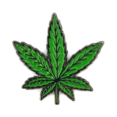 Weed Leaf Enamel Pin for Fitted Hats, Weed Pin, 420 Pin, Cannabis Pin ...