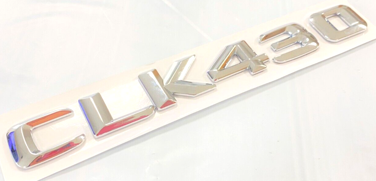 #1 CHROME CLK430 REPLACEMENT FOR MERCEDES REAR TRUNK EMBLEM BADGE ...