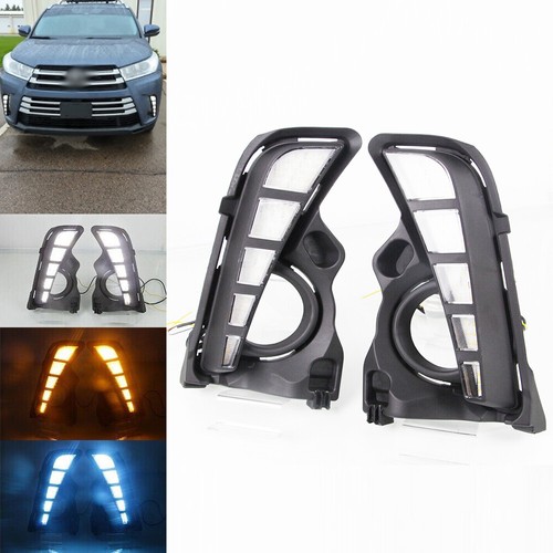 For Toyota Highlander 2017-2019 LED DRL Daytime Running Lights Driving ...