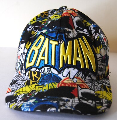 Batman Retro 1960s Embroidered All Over Print Cap- DC Comics- Snapback ...