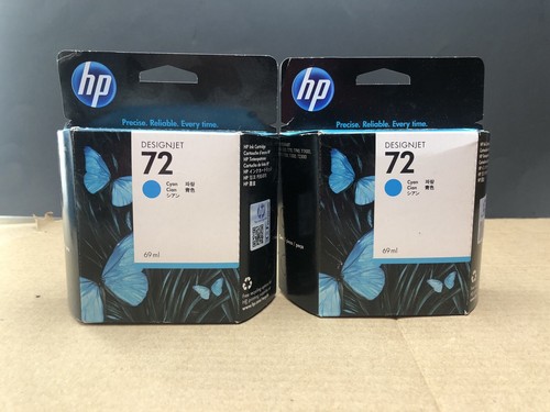 Lot of 2 HP 72 Cyan Ink Cartridge C9398A for DesignJet / Exp 3/2016 | eBay