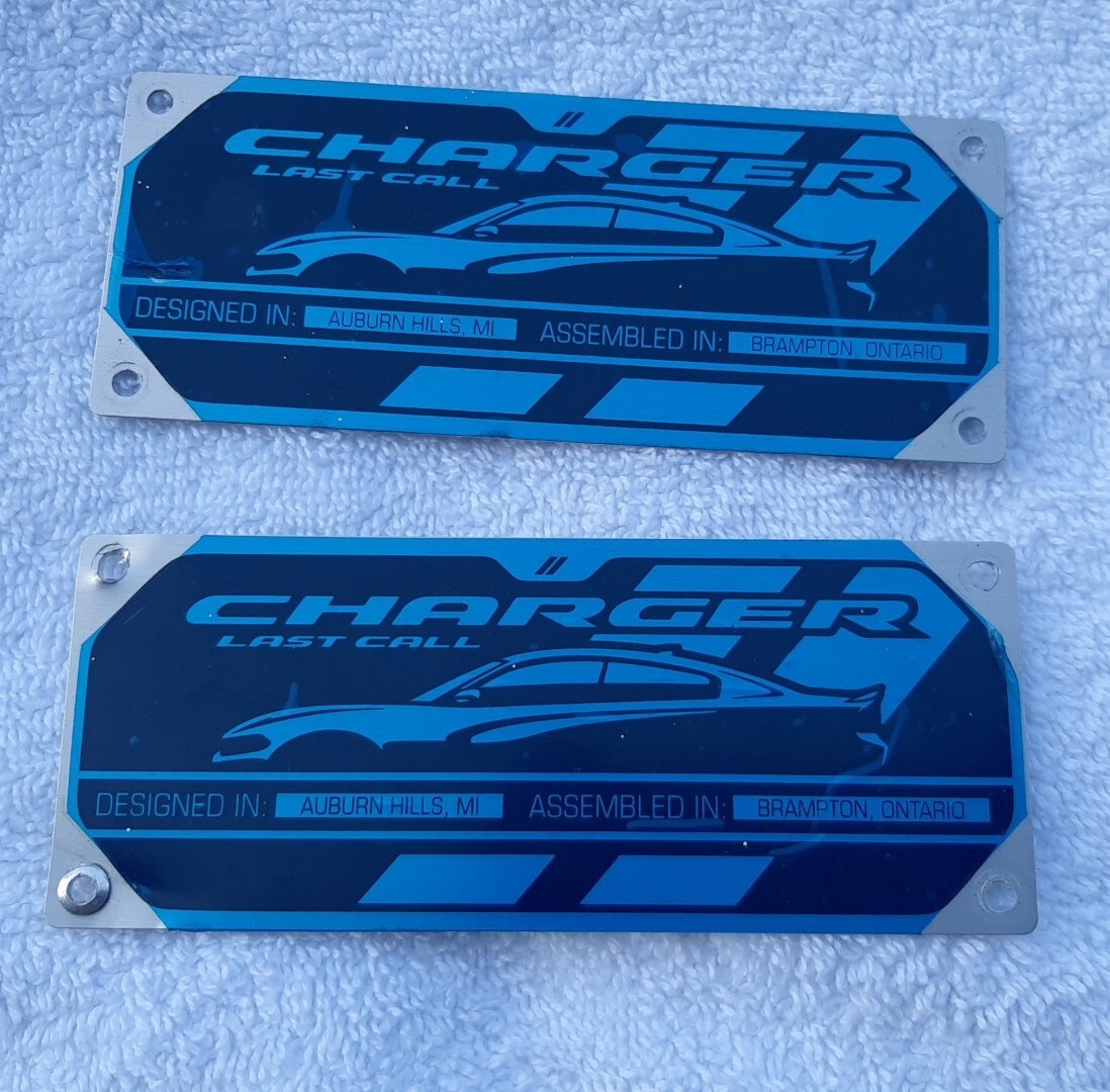 Dodge Charger Last Call Plate Plaque Mopar 9404949 | eBay