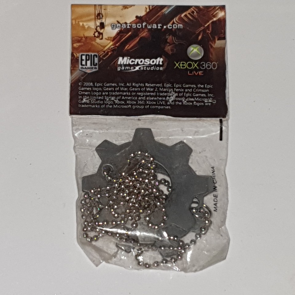 Rare Promotional Gears of War 2 Official Cog Tags Necklace 2008 GoW ...