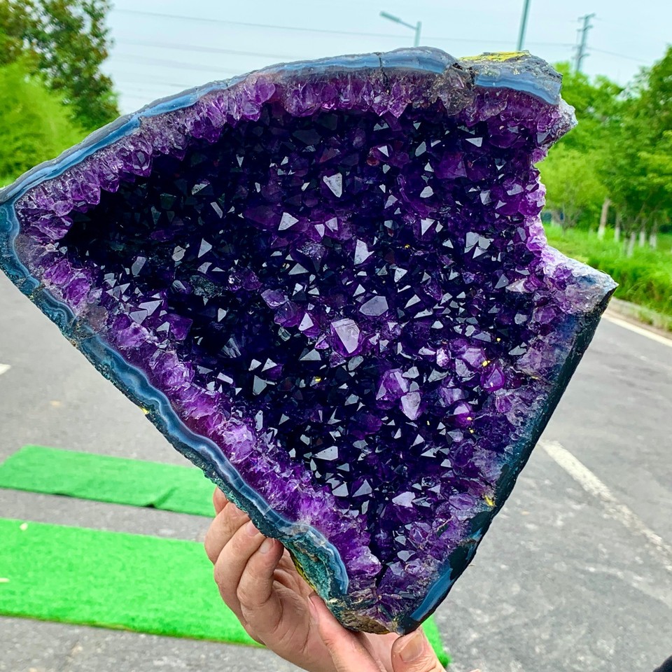 12.43LB Natural Amethyst geode quartz clustercrystal specimen Healing ...