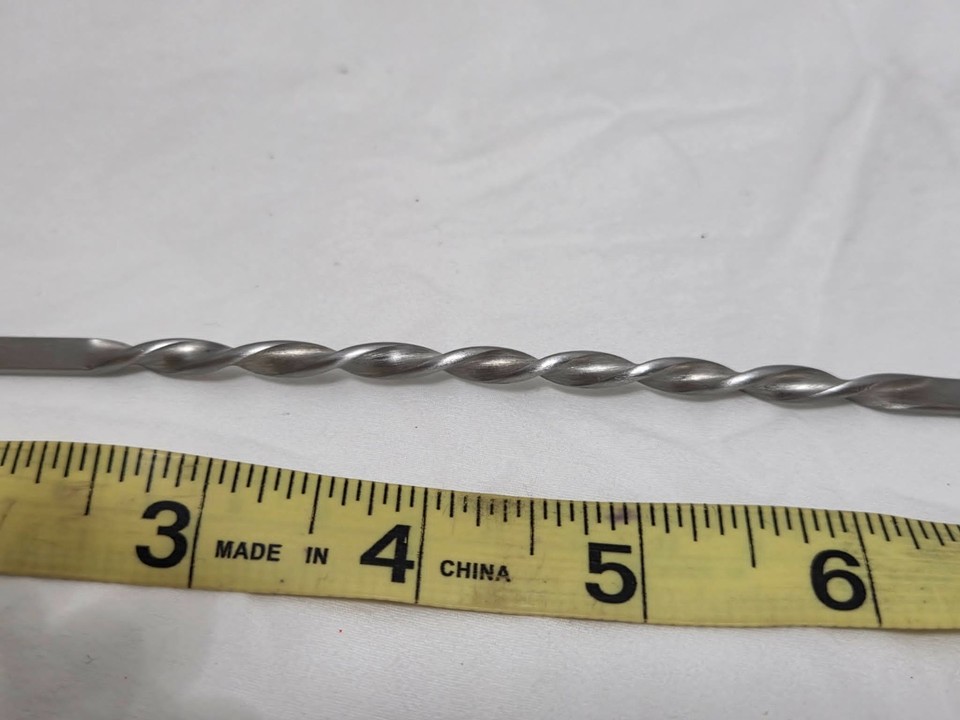 Metal Bar Spoon with Twisted Handle Swizzle Iced Tea Stirrer Cocktails ...