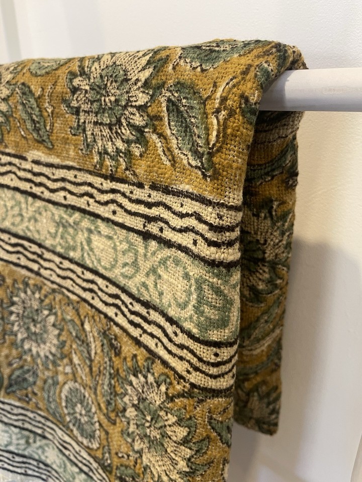 Handmade Indian Block Print Throw Blanket 100% Cotton 117cm x 160cm WXL ...