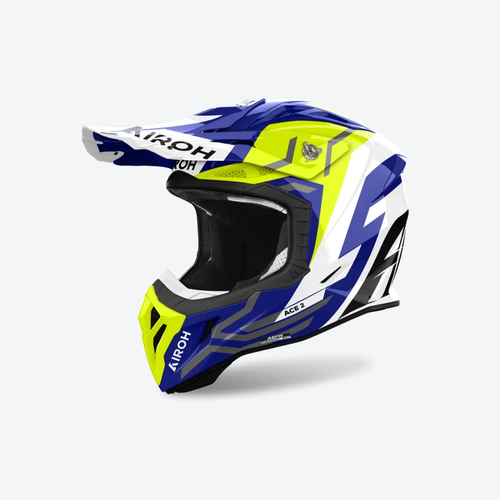 AIROH CASCO AVIATOR ACE2 GROUND YELLOW GLOSS XL | Acquisti Online su eBay