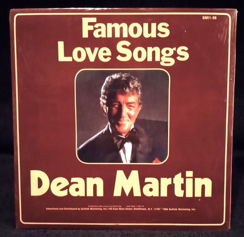 (NEW) DEAN MARTIN "FAMOUS LOVE SONGS" (RARE VINYL / 1ST REL- 1984) | eBay