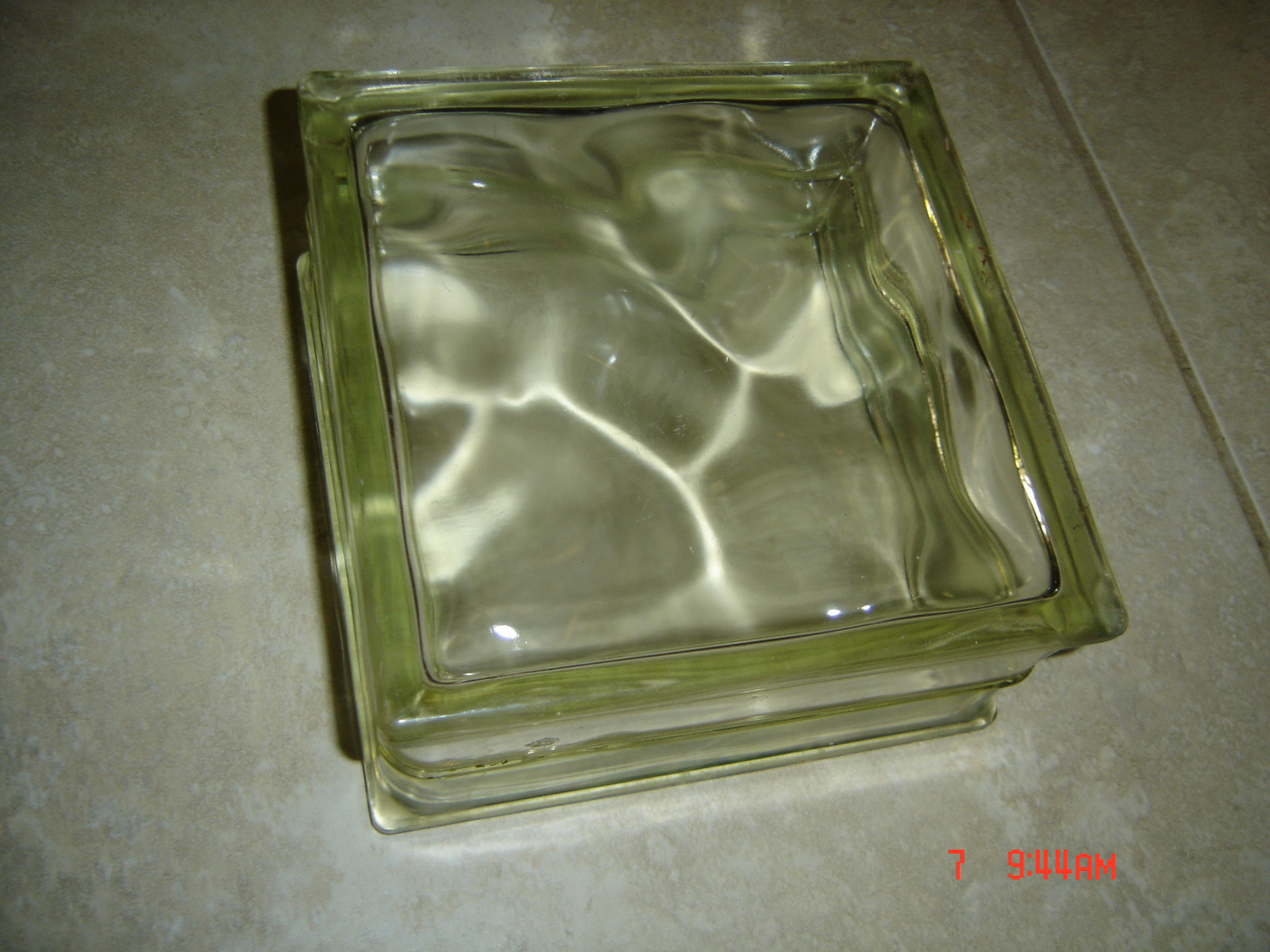 Rare - Vintage - Reclaimed Architectural Wavy Glass Block - 8 x 8 x 4 ...