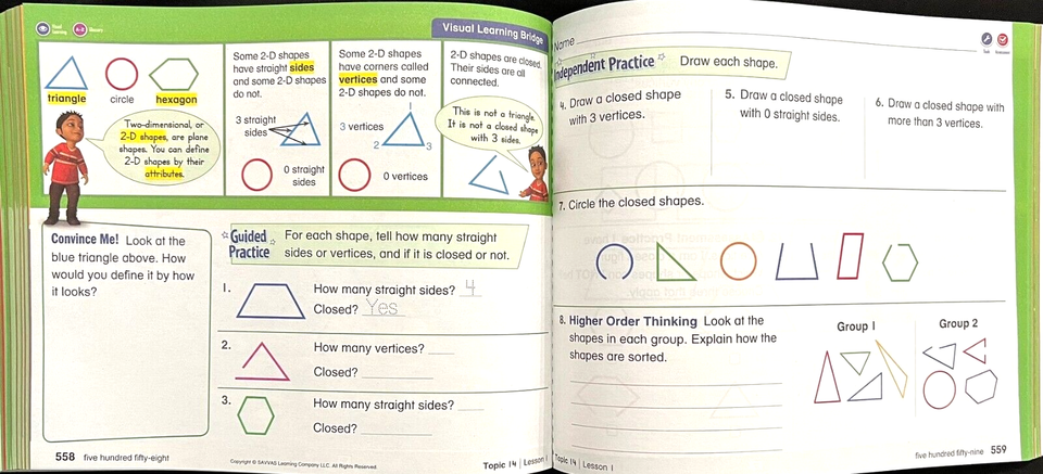 1st Grade - enVision Math (SAVVAS) - STUDENT WORKBOOK (Vol. 2) (2020 ...