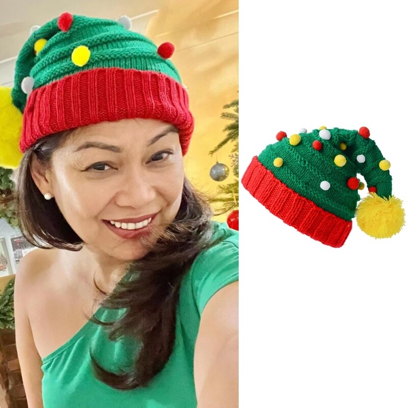 Green Color Santa Hat Women Winter Hat Soft Slouchy Warm Hat | eBay