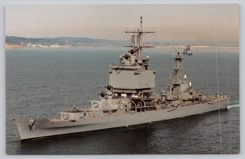 Postcard USS Long Beach CGN-9 Worlds First Nuclear Powered Surface ...