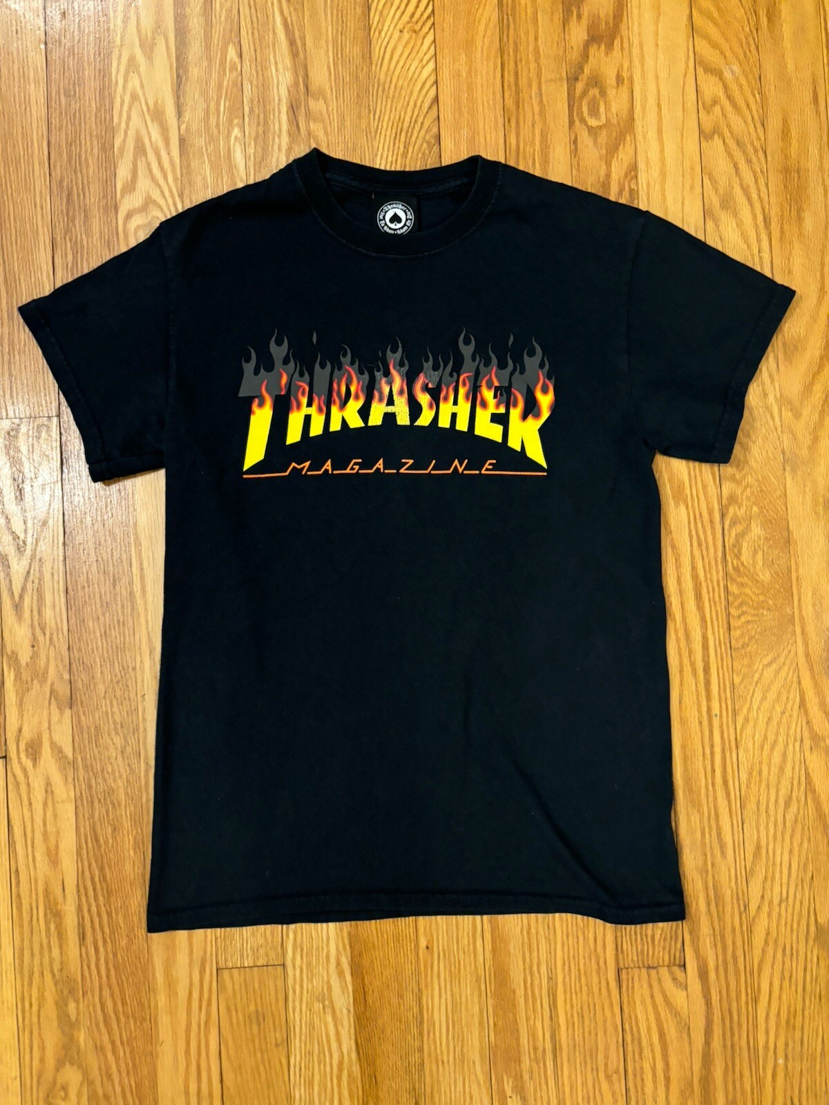 Thrasher Magazine Logo Flames Skateboard T Shirt (Adu… - Gem