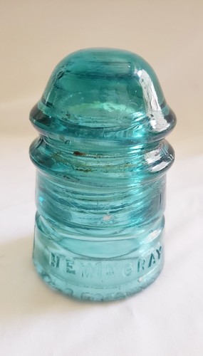 Hemingray 12 Glass Insulator Aqua USA Vintage Electric Power Pole Art ...