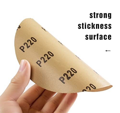 100x 6" 220 Grit Adhesive Backed Sandpaper Roll Round Aluminum Oxide ...