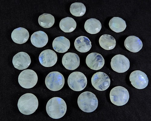 12X12MM Natural Rainbow Moonstone briolette cut Round Gemstone 25Pcs ...