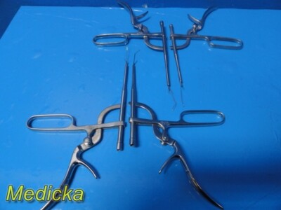 4X Weck V. Muller Tydings Tonsil Snares W/ Wire; 6⅝"; Kerrison Handle ...