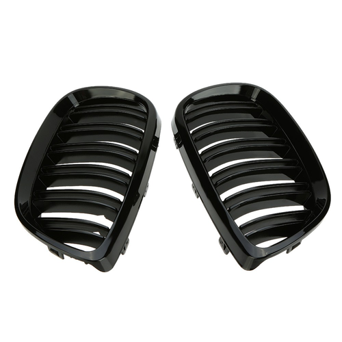 2Pcs/Set Shiny Black Dual Slat Line Grille for BMW E92 E93 2D 06-10 ...