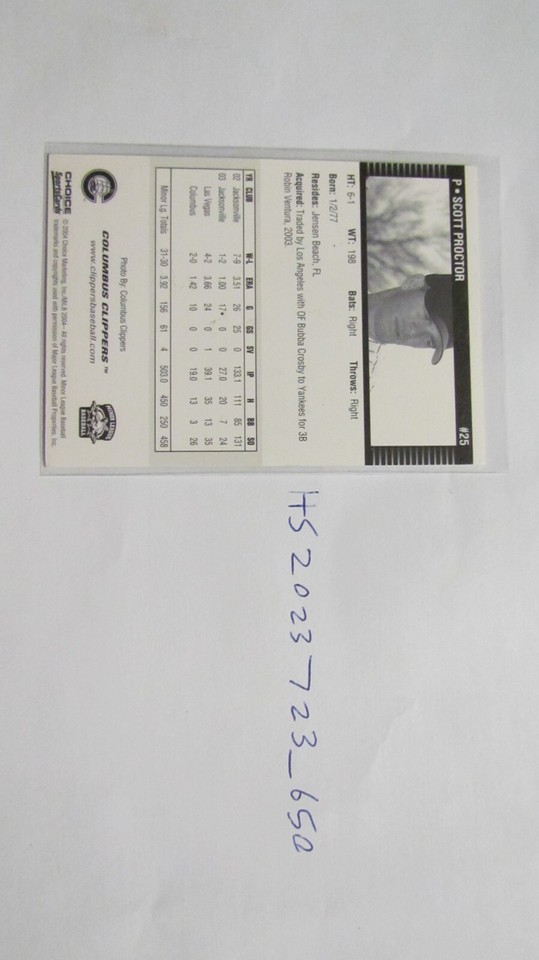 2004 Choice Scott Proctor signed baseball card | eBay