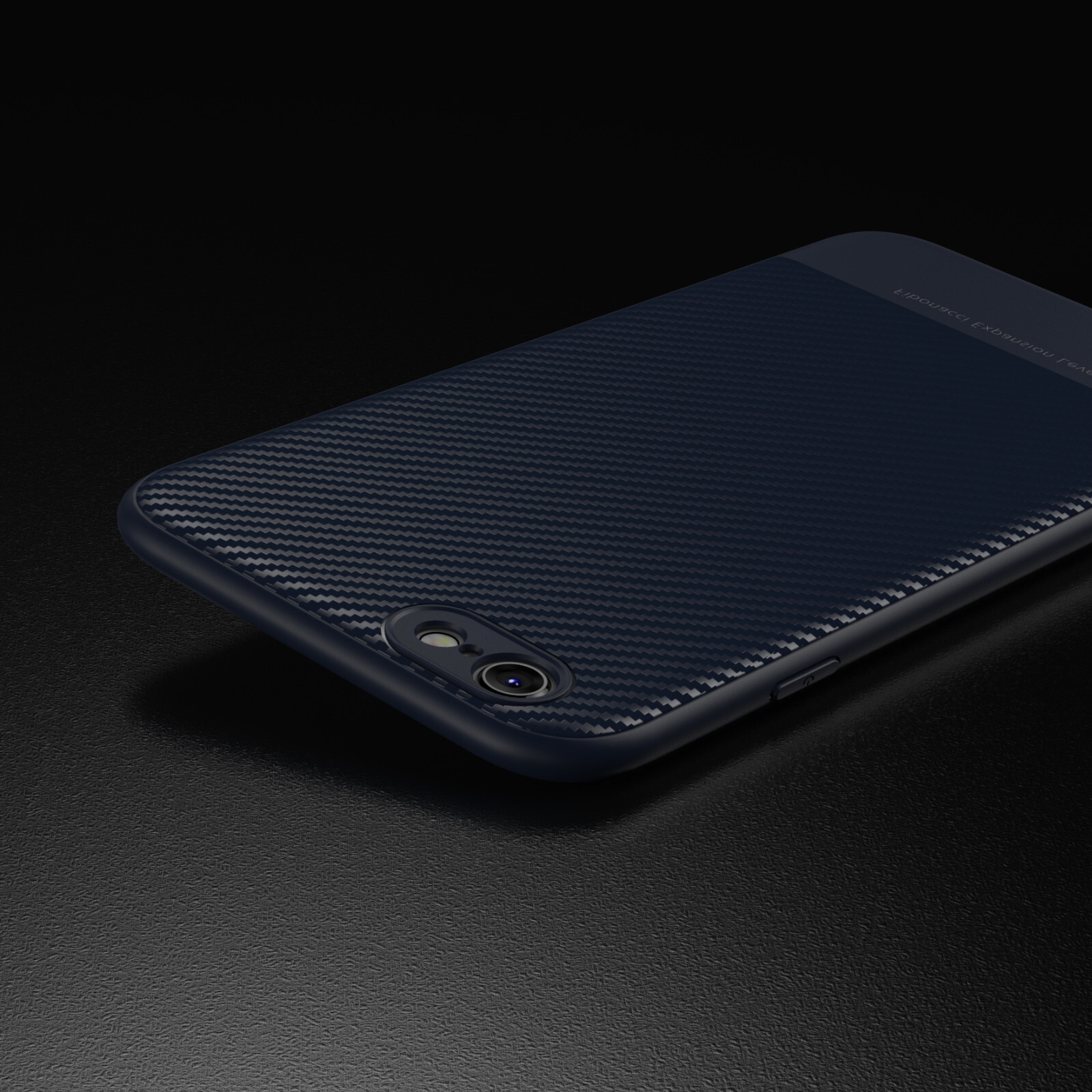 Carbon Fiber Texture shockproof Soft TPU Case Cover For iPhone 6 - Blue ...