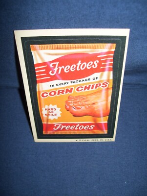 Wacky Packages Freetoes Corn Chips Sticker Series 4 Tan Back 1973 | eBay