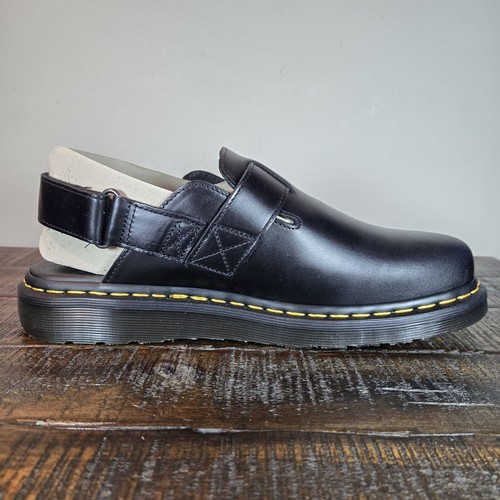 Dr. Doc Martens Jorge II Mens Size 11 Black Leather Strappy Clogs Mules ...