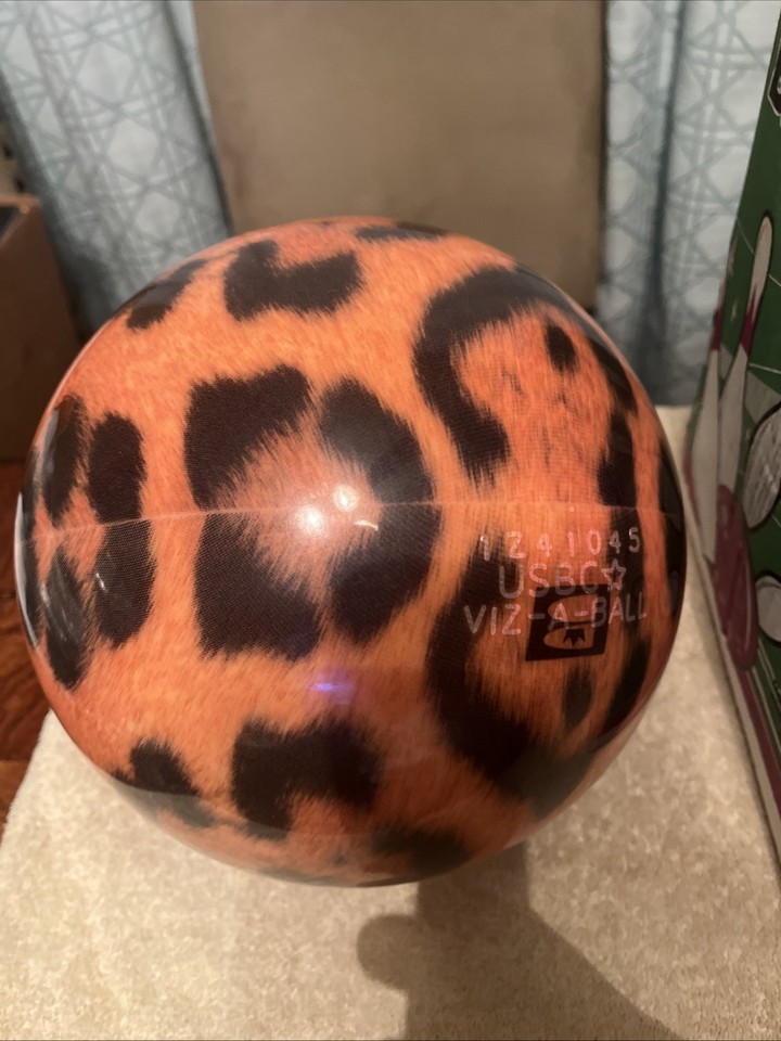 New BRUNSWICK Viz-A-Ball Bowling Ball Leopard Undrilled 6 lb Brand New ...