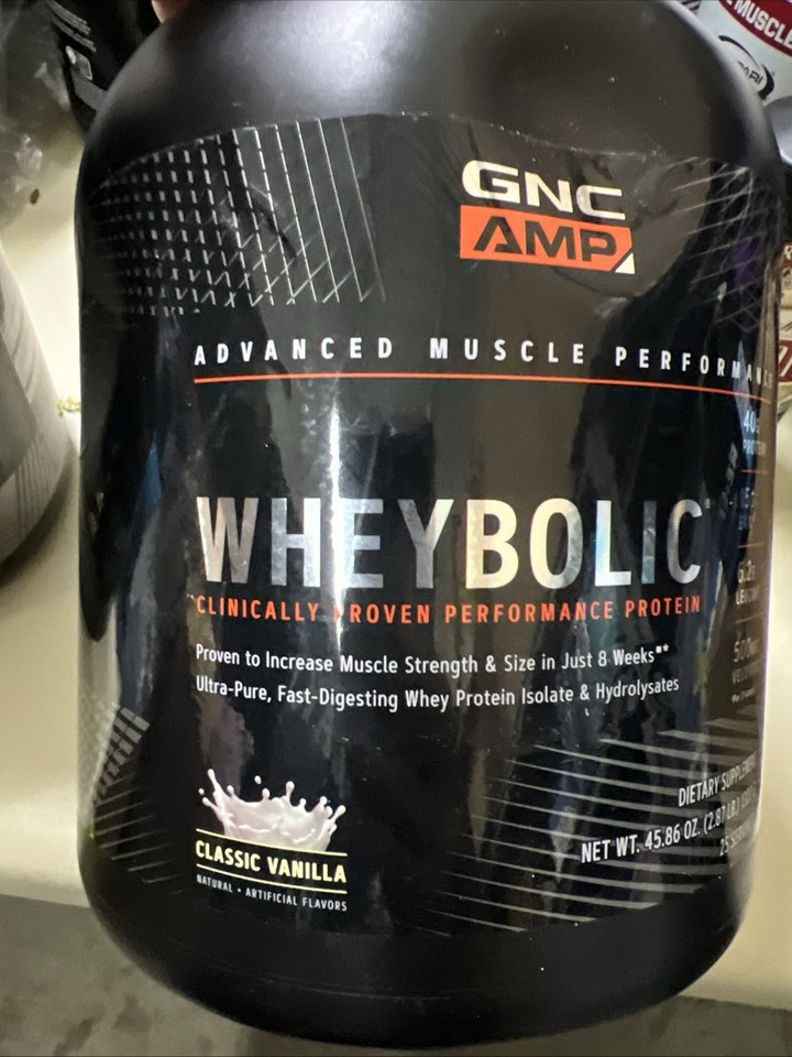 GNC Wheybolic Protein Powder 25 Servings Classic Vanilla Exp 02/2025 …W ...