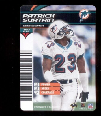 2003 NFL Showdown PATRICK SURTAIN Miami Dolphins Rare Card | eBay