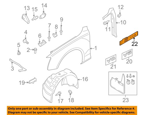 AUDI OEM 06-13 A3 Front Fender-Emblem Badge Nameplate 8N0853601A | eBay