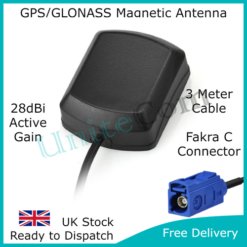 Magnetic GPS/GLONASS Puck Antenna Fakra Navigation Vehicle Van Truck ...