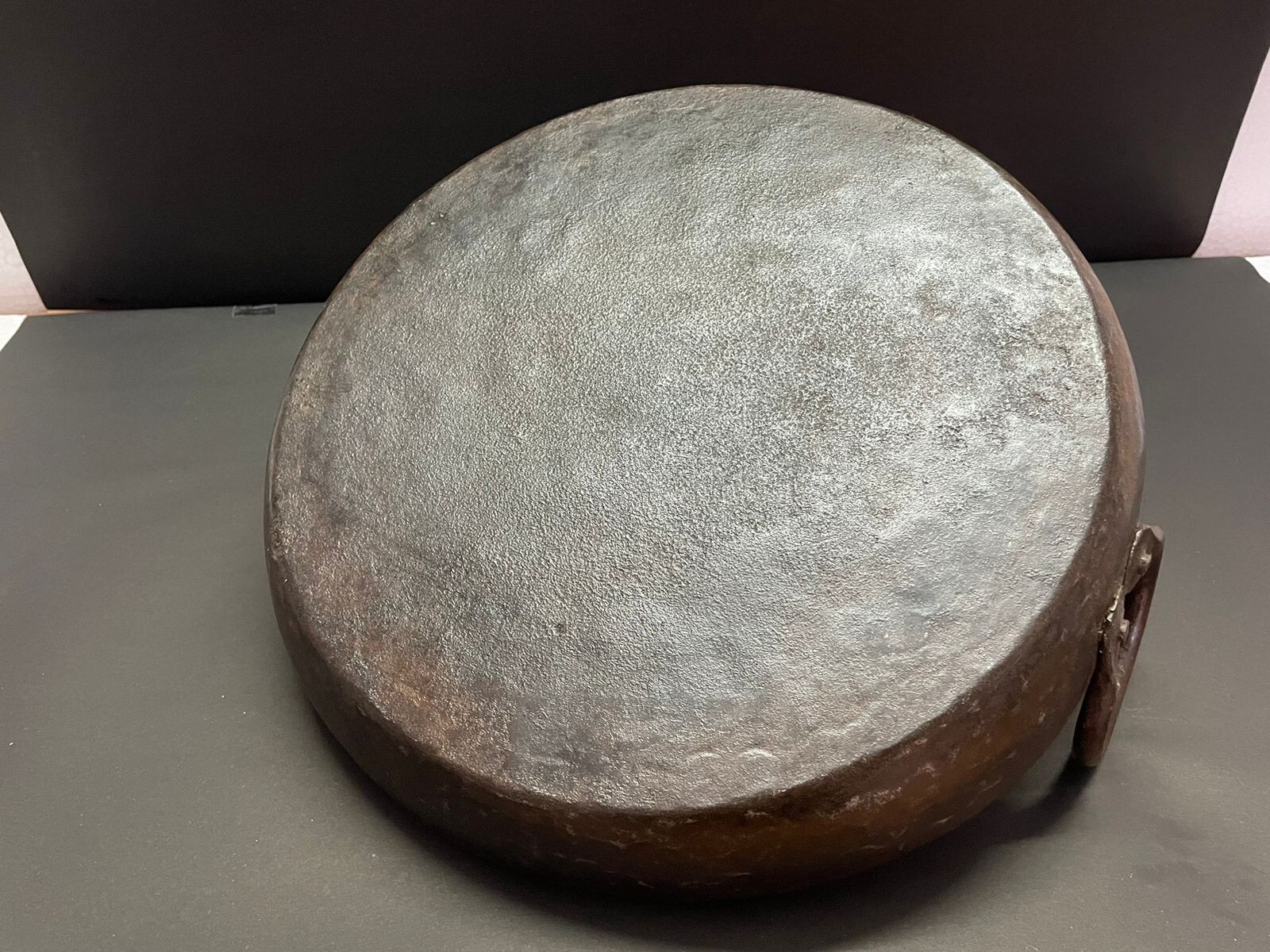 Old Antique Rare Handmade Rustic Iron Wok Kadai Deep Frying Pan ...