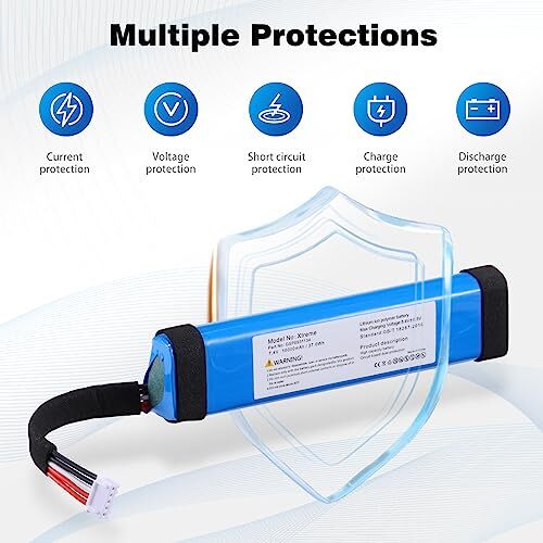 WRUMI 10000mah 37.0Wh Battery for JBL Xtreme1 Extreme Xtreme 1 ...