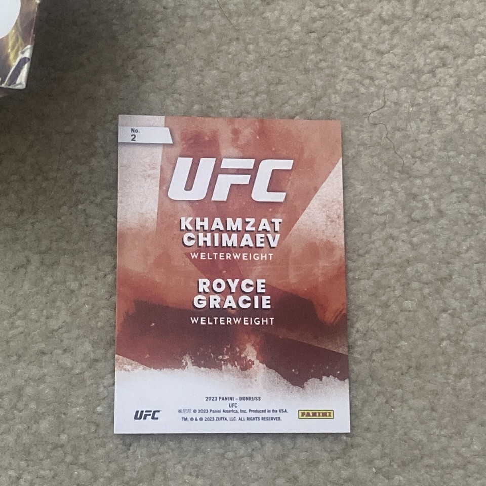 2023 Donruss UFC Fantasy Matchups #2 Khamzat Chimaev/Royce Gracie ...