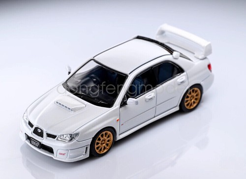 1:64 Scale Furuya White Impreza WRX STI IX 9 GD Sedan Car Model Diecast ...