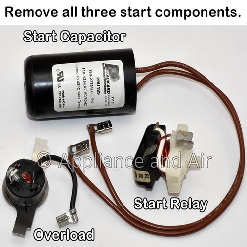 SEAGA TurboAir AMS 1/2 HP Compressor 3 n 1 Start Capacitor Relay ...