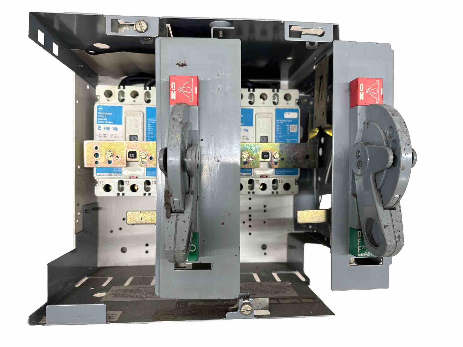 Allen Bradley MCC Dual Feeder Bucket 20A 2100 12" W/ Westinghouse ...