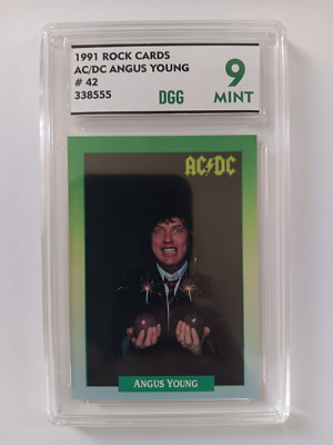 1991 Rock Cards AC/DC Angus Young # 42 Trading Card Graded DGG 9 | eBay