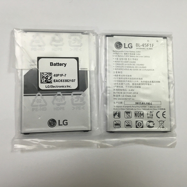 1pcs New Battery K8 K4 K3 M160 LG Aristo MS210 BL-45F1F 2410mAh For ...