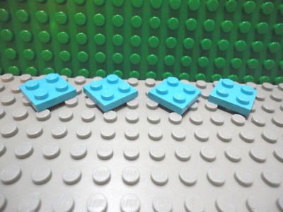 Lego 4 Medium Azure 2x2 base plate NEW | eBay
