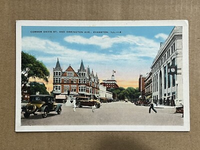 Evanston Illinois IL Fountain Square Davis St Orrington Ave Vintage ...