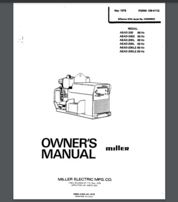 Manuals & Books - Miller Welder