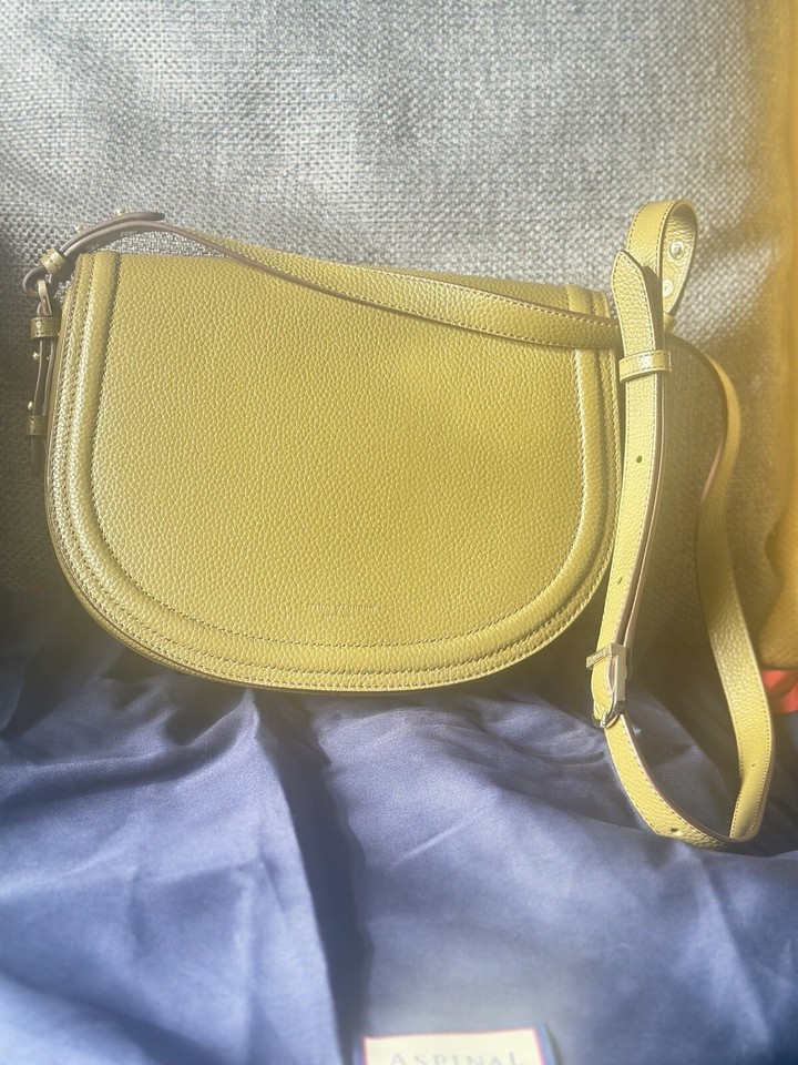 Aspinal Of London Stella Ladies’ Olive Green Leather Satchel Cross Body ...
