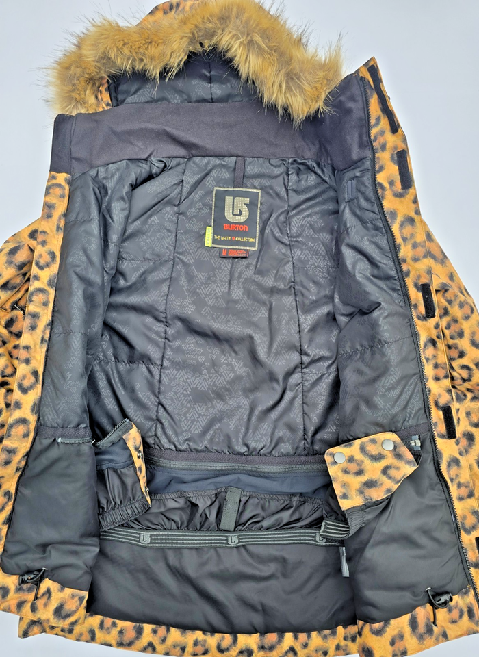 Burton White Collection Women's M Leopard Snowboard/Ski Jacket DRYRIDE ...