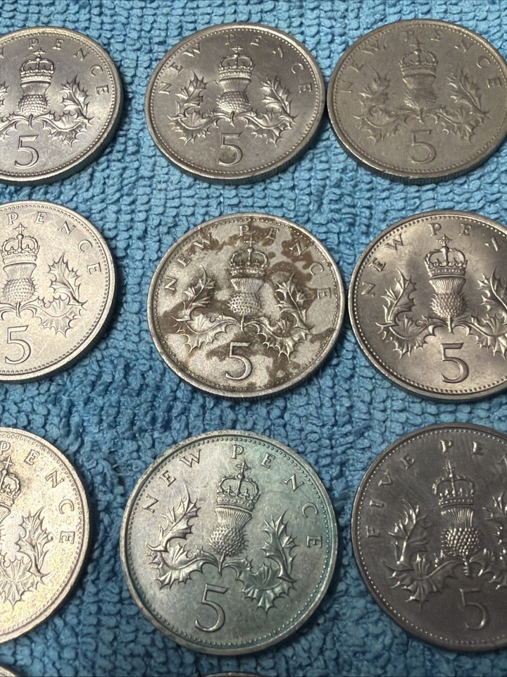 20x Old 5p Five Pence Coins Queen Elizabeth II | eBay UK