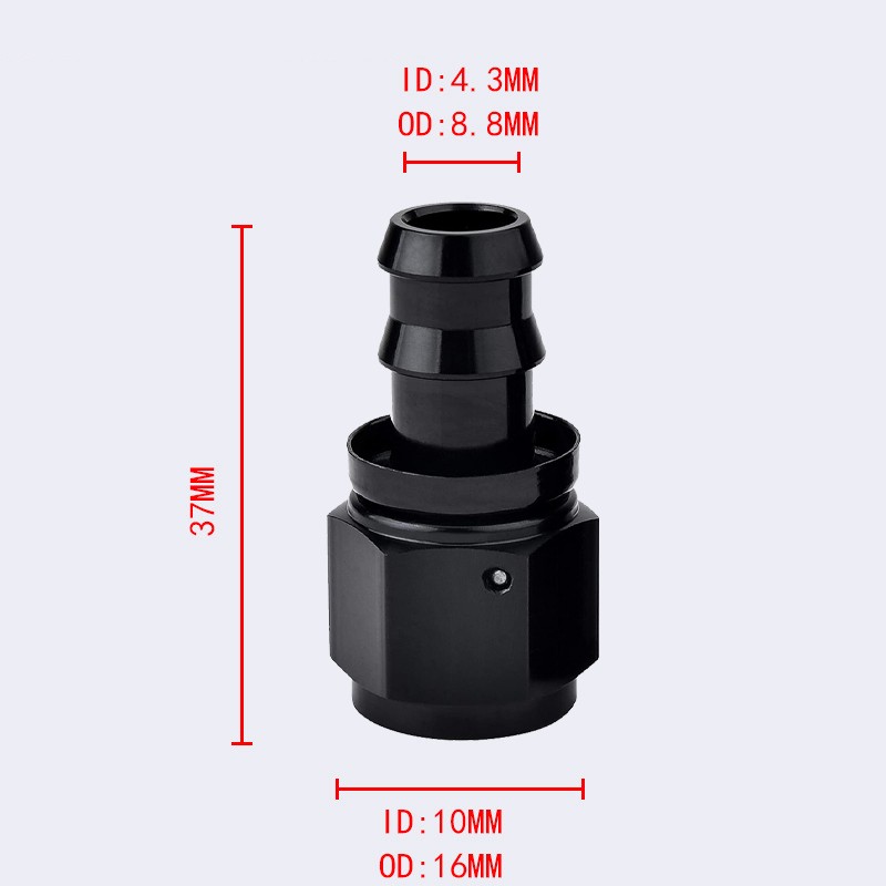 4AN Straight Push-On Hose End Fittings AN4 Adapters Push Lock Barb ...